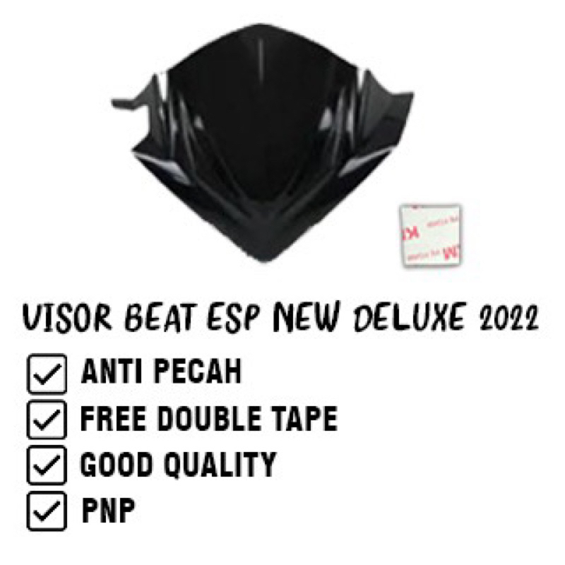 Jual visor beat esp new deluxe 2022 anti pecah free double tip | Shopee ...