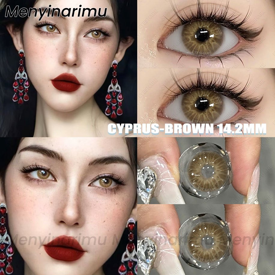 Jual Eyeshare Softlens14.5mm Big Eyes Soft Colored Contact lenses Gray ...