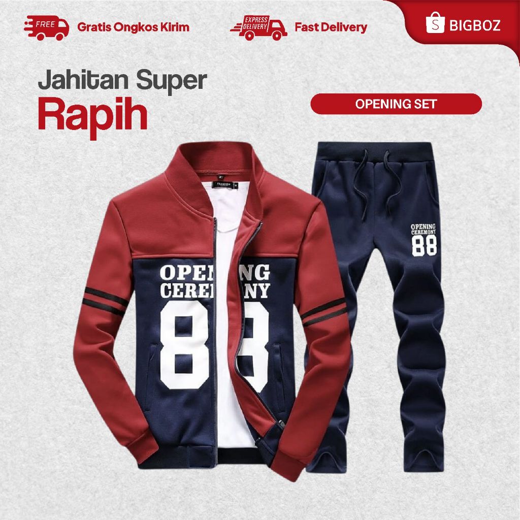 Jual One Set Opening Setelan Atasan Jaket Dan Celana Pria Pakaian ...