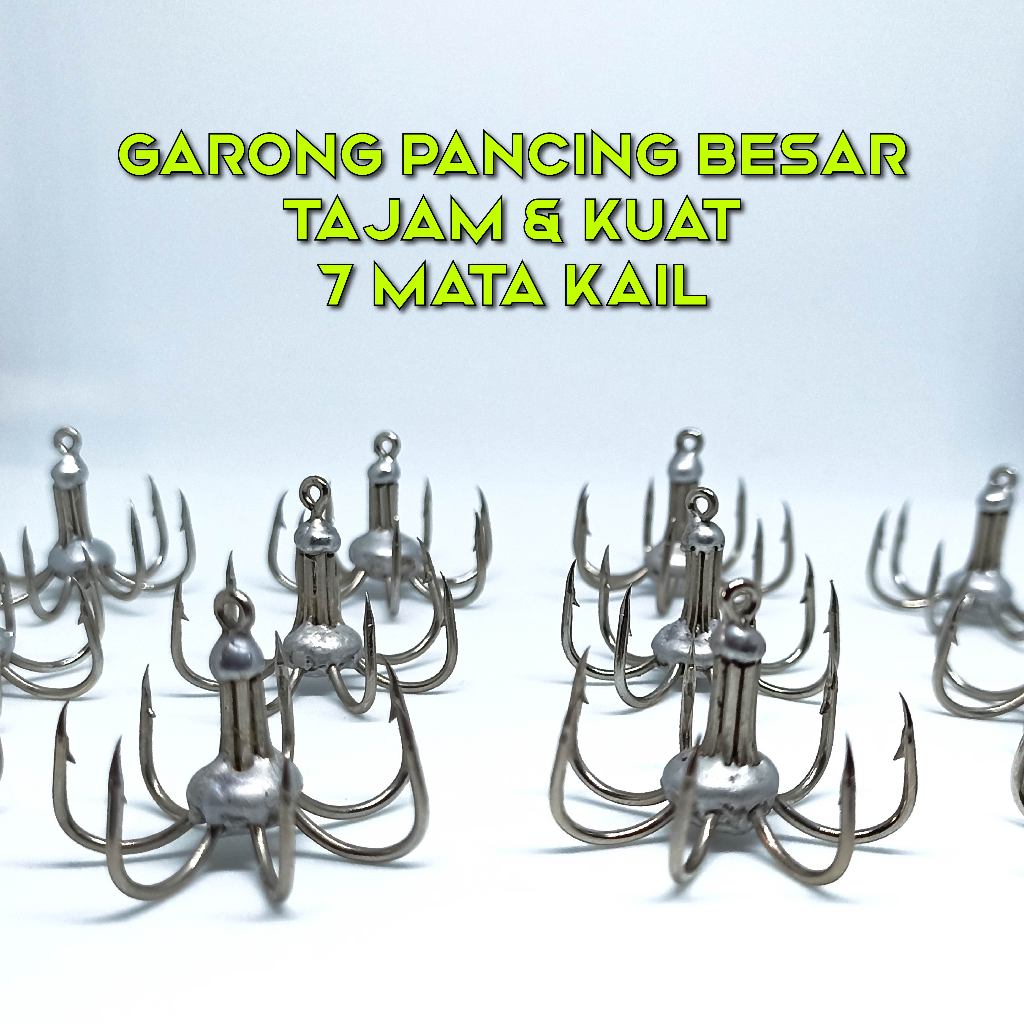 Jual Garong Pancing Besar ukuran 14 dengan 7 Mata Kail Super Tajam ...