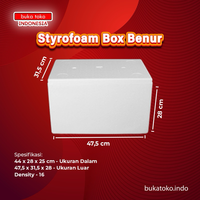 Jual Styrofoam Box Benur Low | 47,5 x 31,5 x 28 | Sterofoam Box | Untuk ...