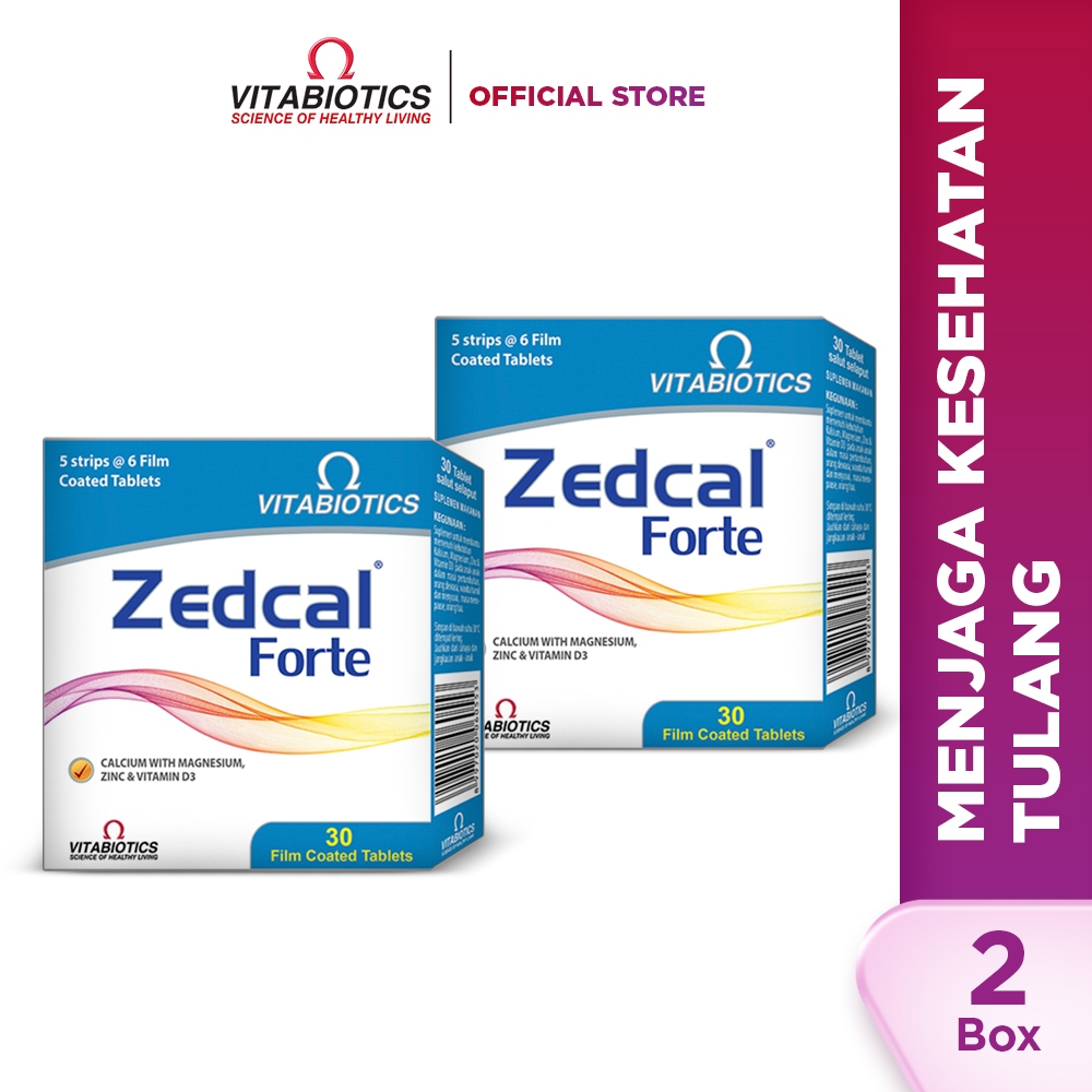 Jual Twin Pack Vitabiotics Zedcal Forte @30 Tablet - Kesehatan Tulang ...