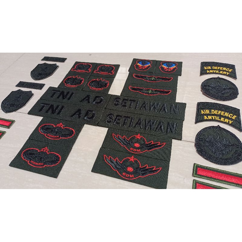 Jual FULL SET atribut papan nama TNI AD perkeras berkualitas | Shopee Indonesia