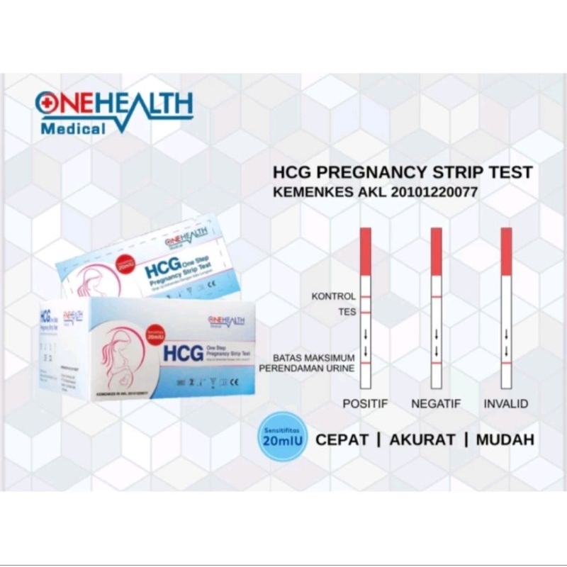 Jual Testpack hamil one health akurat / test pack HCG Pregnancy test ...