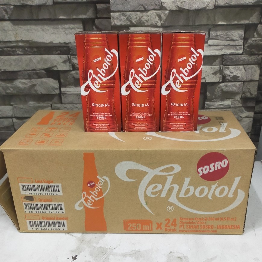 Jual teh botol sosro kotak 250 ml 1 karton isi 24 pcs | Shopee Indonesia