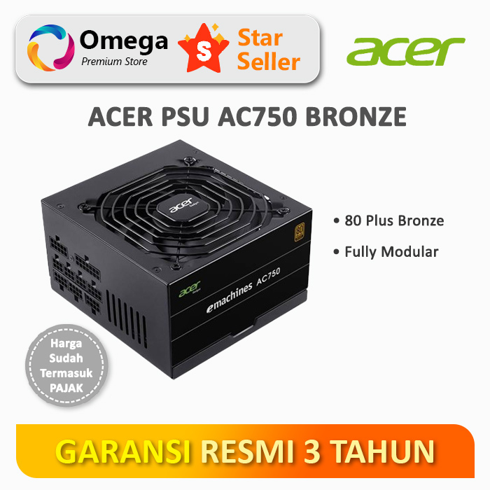 Jual PSU Acer AC750 750 Watt 80+ Bronze Full Modular Power Supply ...