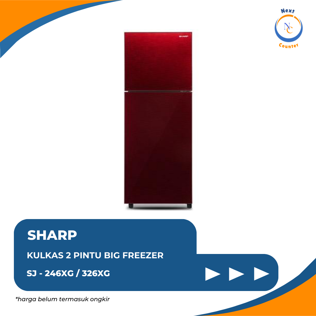 Jual SHARP KULKAS LEMARI ES PENDINGIN REFRIGERATOR FRIDGE SJ 246XG 326XG | Shopee Indonesia