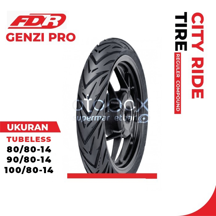 Jual BAN MOTOR FDR GENZI PRO UKURAN 80/80 90/80 100/80 RING 14 TUBELESS | Shopee Indonesia