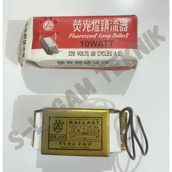 Jual Travo Fluorescent Lamp BALLAST 10W 220V/50Hz Trafo Lampu TL SB 005 ...