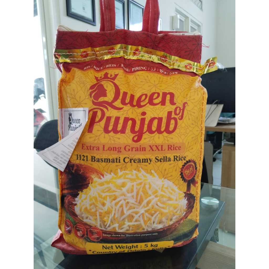 Jual Beras Basmati Queen Of Punjab 5kg Extra Long Grain XXL Rice 1121 ...