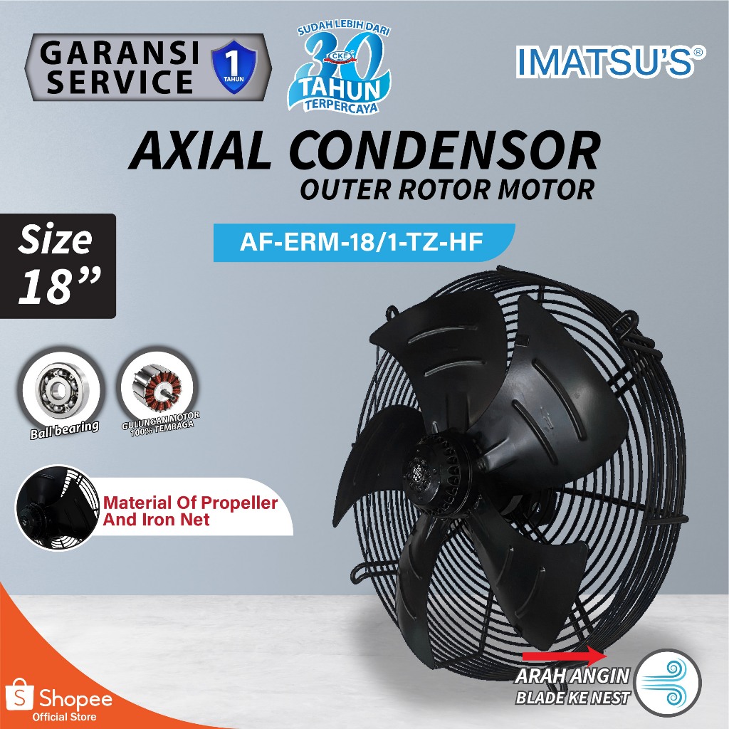 Jual Axial Fan 18 Inch Fan Condensor Kipas Chiller Condenser 18" 220V ...
