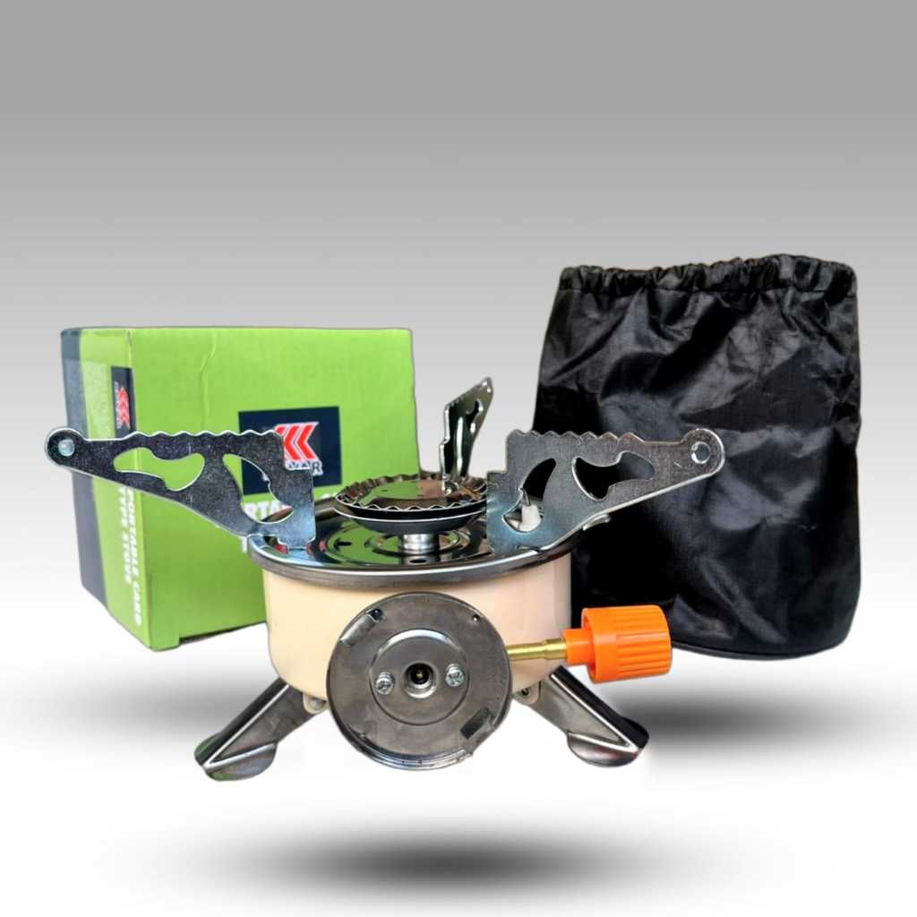 Jual Kompor Portable K-201 Cream Camping Gas Bulat Mini Portabel Stove Kompor | Shopee Indonesia