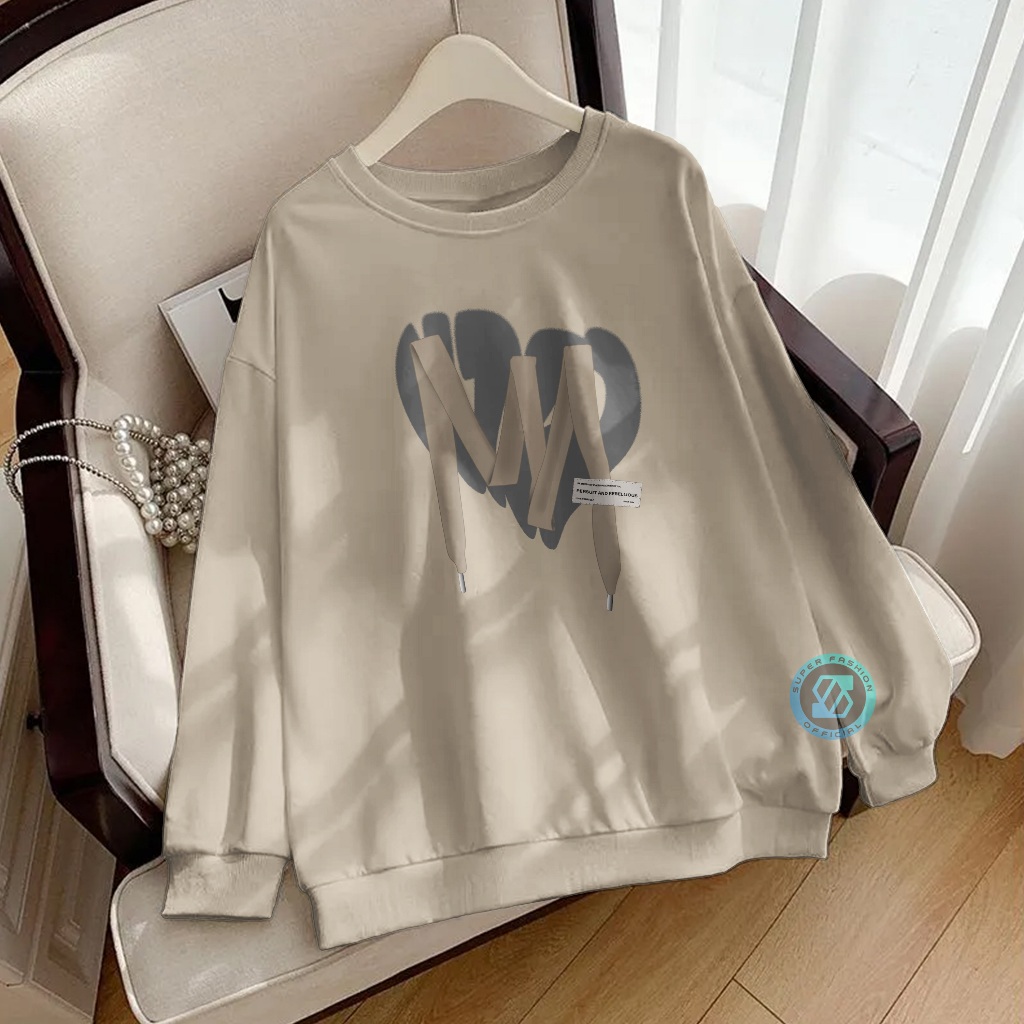 Jual SS - STITCHING LOVE Sweater Oversize Remaja Korean Style ...