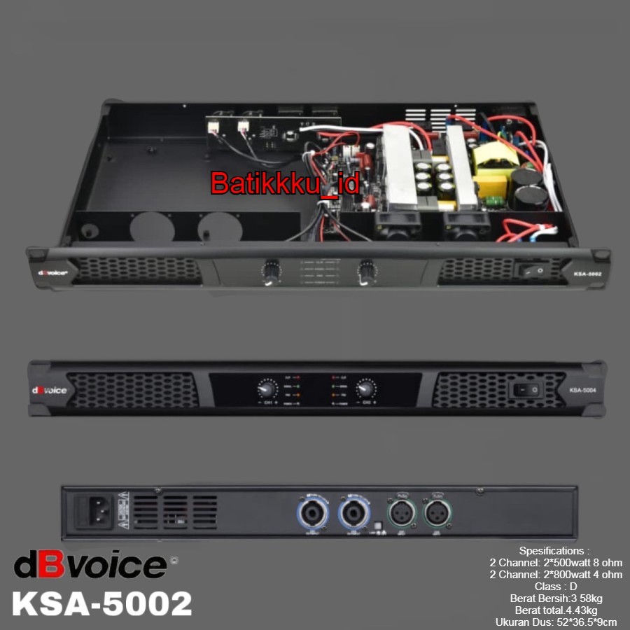 Jual Power dBvoice KSA 5002 KSA5002 Original 2 x 500 Watt New | Shopee ...
