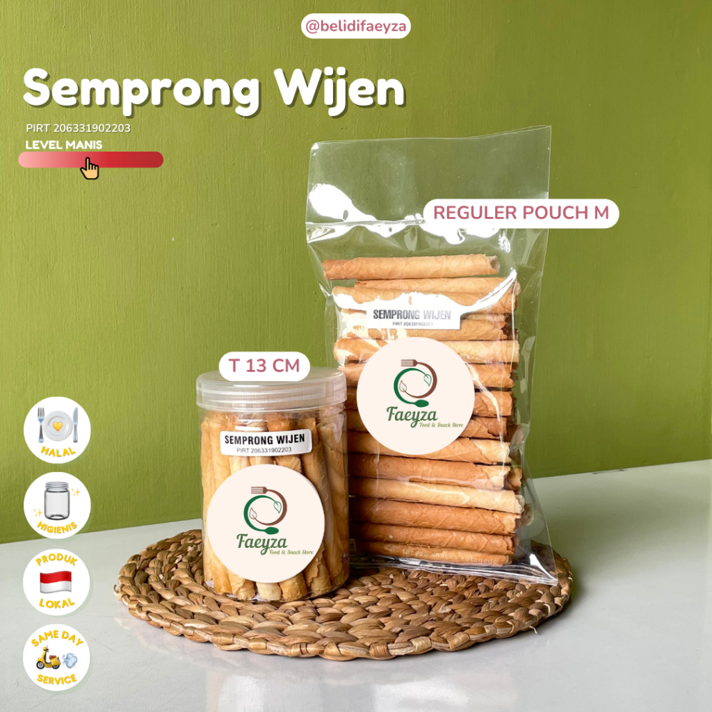 Jual [𝐑𝐄𝐀𝐃𝐘] Semprong Roll Wijen - Roti Kue Kering Cemilan Manis ...