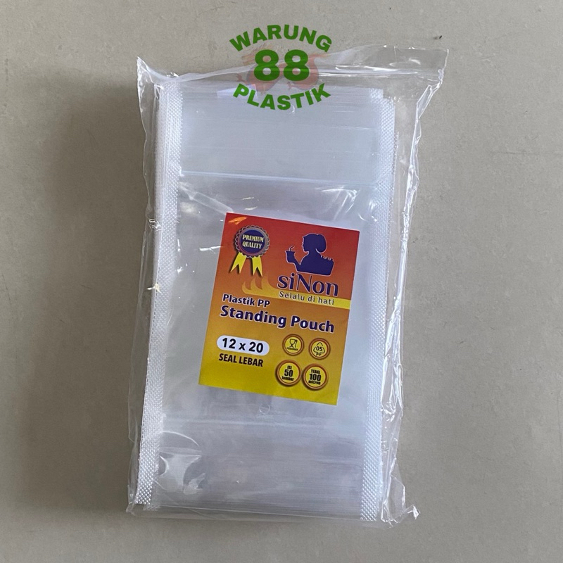 Jual (50 PCS) STANDING POUCH 12X20 | PLASTIK KEMASAN SNACK | PLASTIK ...