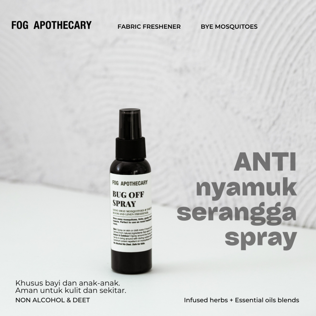 Jual BUG OFF SPRAY 100ml - Anti nyamuk dan serangga | FOG APOTHECARY | Shopee Indonesia