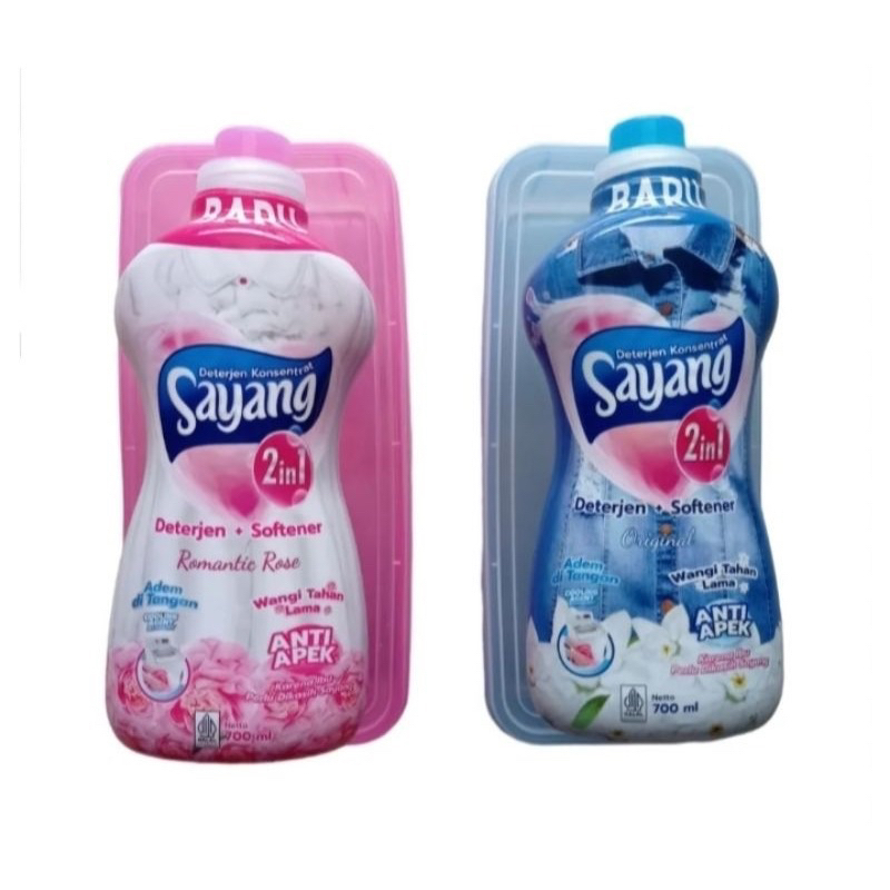 Jual (FREE BOX) SAYANG LIQUID 2 in 1 DETERJEN + SOFTENER 700ml | Shopee Indonesia