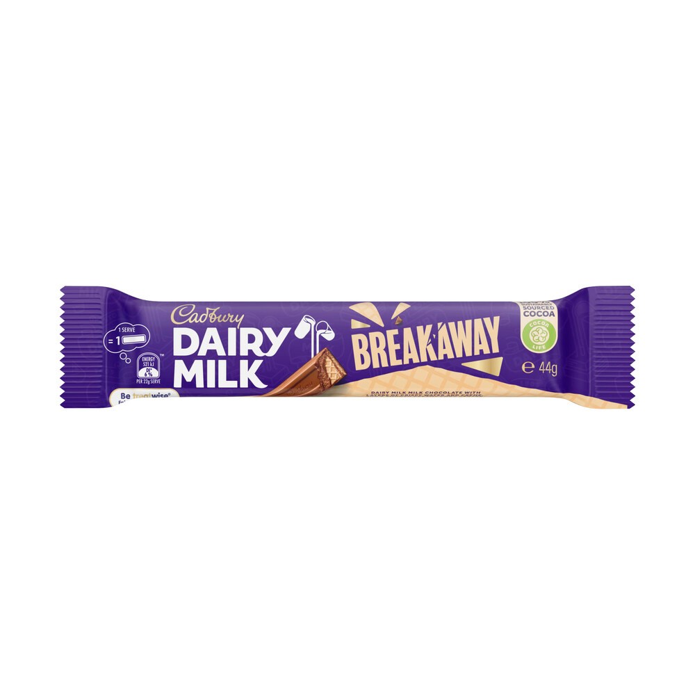 Jual Cadbury Dairy Milk Breakaway Chocolate Bar | 44g Australia ...