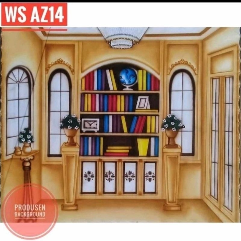 Jual READY TERLARIS COD Kain 3x2,5m Background Wisuda Latar Rak Buku ...