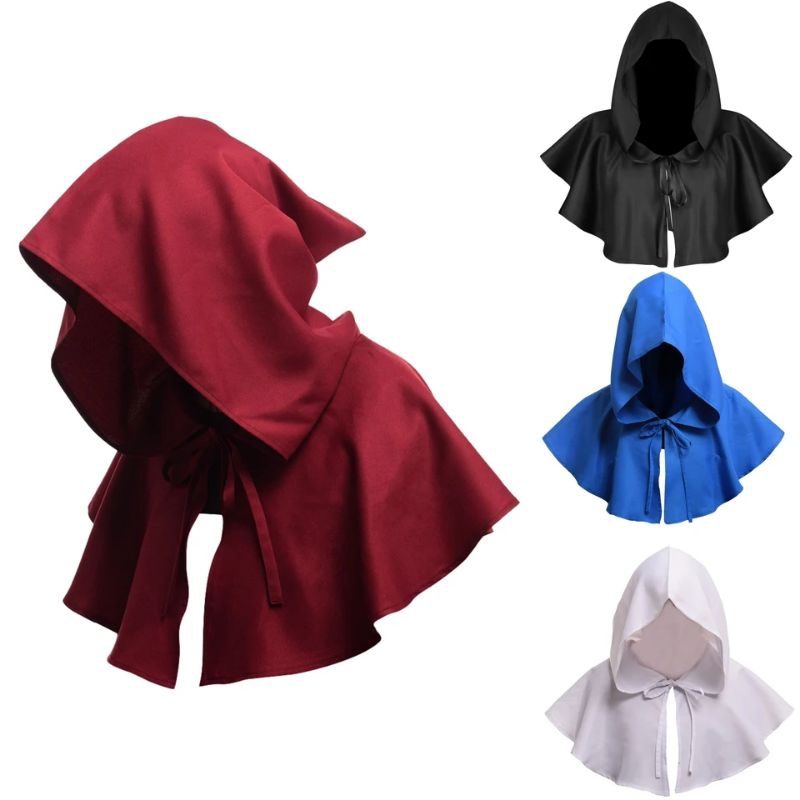 Jual Men medieval Priest monk shont cloak witch shawl | hooded cape ...