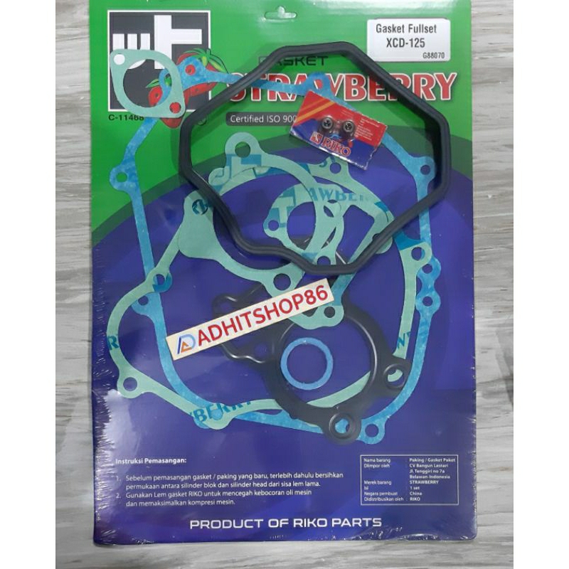 Jual PAKING FUL SET BAJAJ PULSAR XCD 125 XCD GASKET PERPAK MESIN BAJAJ ...