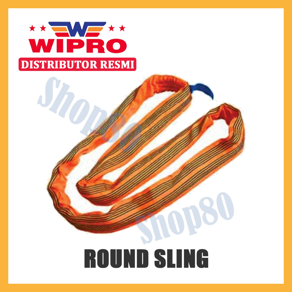 Jual Wipro Round Sling Roundsling 8T 10T 12T 4m 6m 8 10 12 Ton 4 6 ...