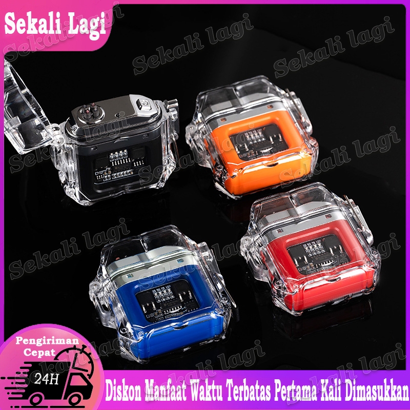 Jual Pemantik elektronik transparan shell tahan air pulsa elektronik ...