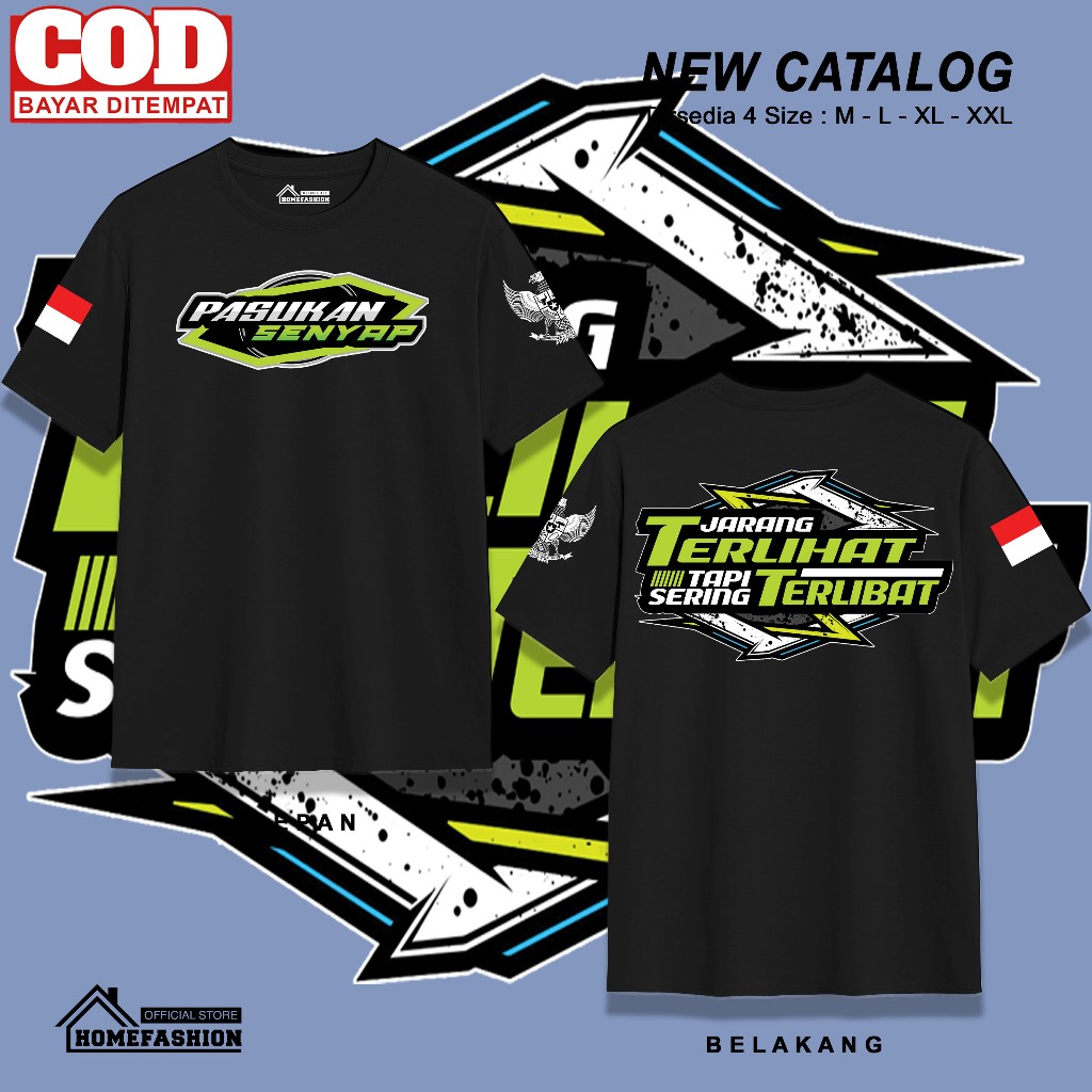 Jual kaos pria pasukan senyap jarang terlihat tapi sering terlibat bahan katun | kaos terbaru ...