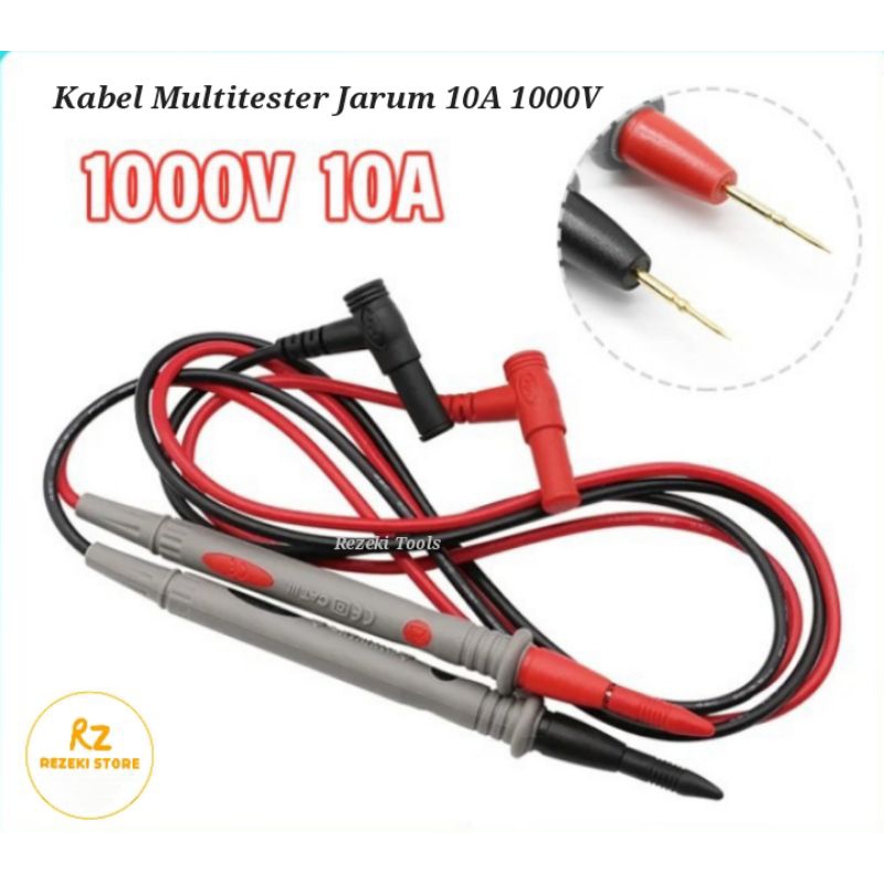 Jual Kabel Probe Multitester/Multimeter 10 Ampere 1000 Volt Model Jarum ...