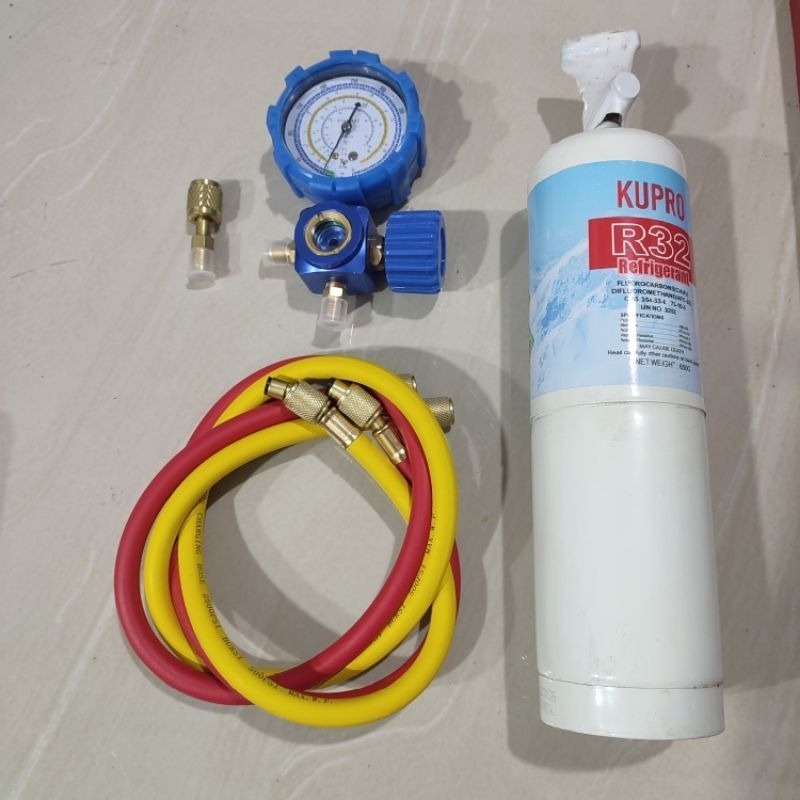 Jual PAKET KOMPLIT FREON R32 1KG /PAKET ISI FREON R32 1KG / PAKET ISI ...