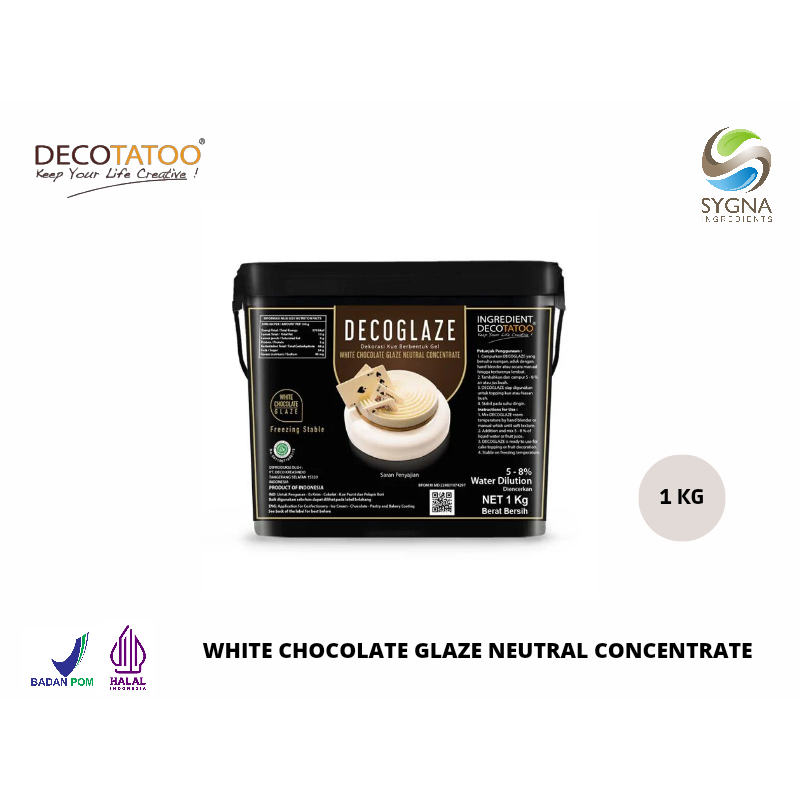 Jual Glaze - Neutral White Chocolate Decoglaze Decotatoo | Shopee Indonesia