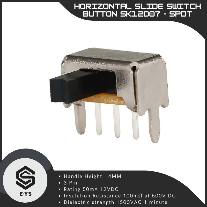 Jual Horizontal Slide Switch Button SK12D07 3 Pin - SPDT Saklar Geser Siku 3P | Shopee Indonesia