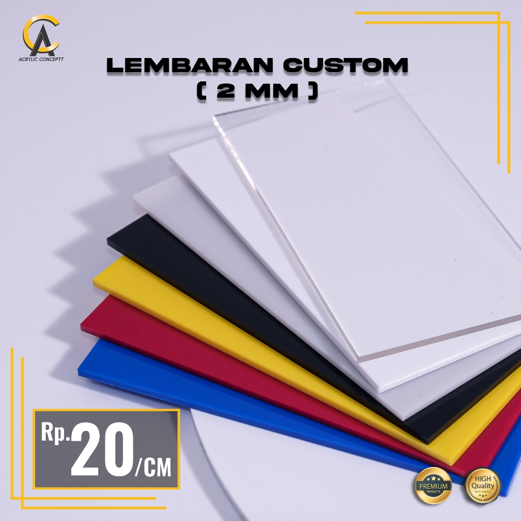 Jual Custom Potongan Akrilik 2mm Bentuk Persegi / Akrilik Lembaran 2mm | Shopee Indonesia