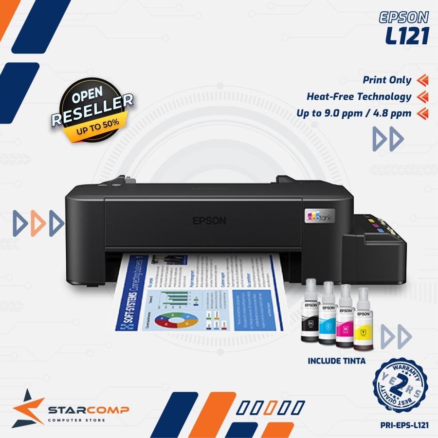 Jual Epson L121 Printer EcoTank A4 Single Function Printer Print Only ...