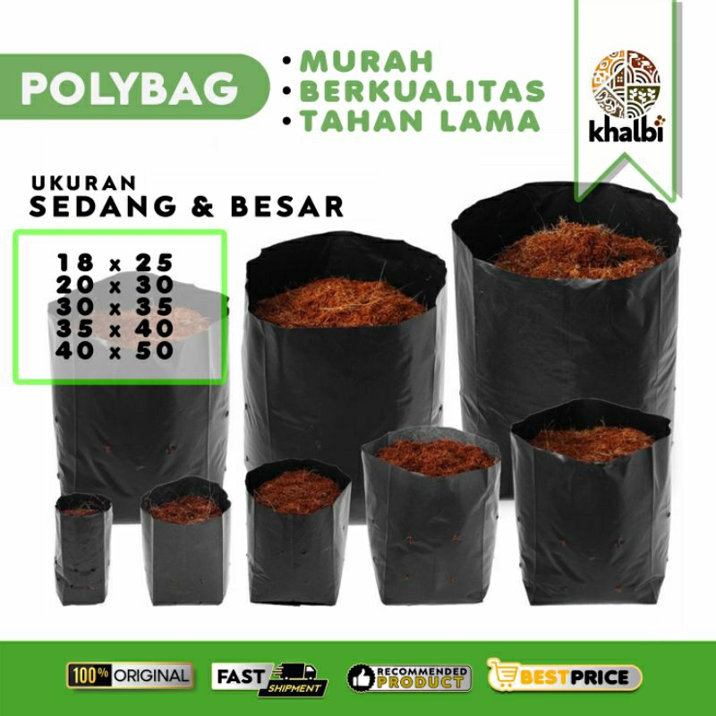 Jual POLYBAG Tanaman Berbagai Ukuran Tebal Awet Satuan Ukuran Sedang ...