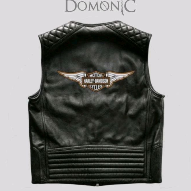 Jual ROMPI MOTOR KULIT SAPI ASLI VEST BIKER TOURING HARLEY DAVIDSON ...