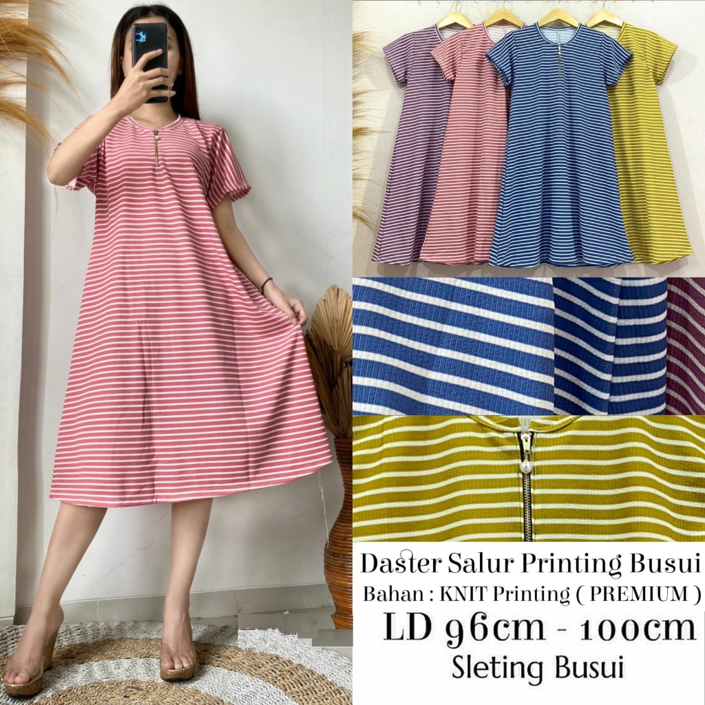 Jual DASTER BUSUI SLETING MOTIF SALUR BARU BAHAN KNIT SPANDEK BISA MELAR SIZE XL | Shopee Indonesia