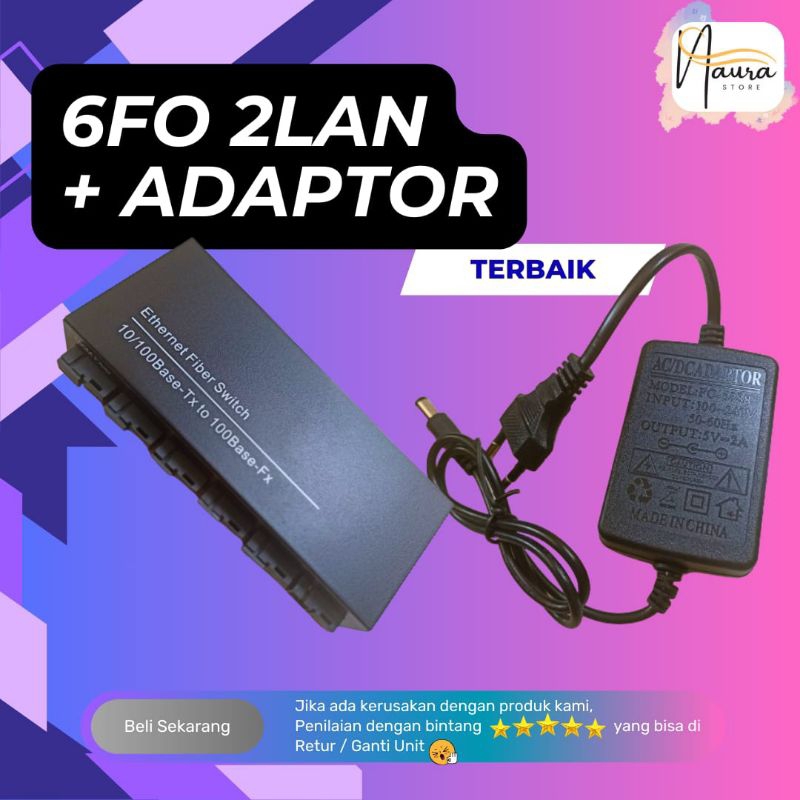Jual Media Converter 6FO 2Lan 10/100Mbps | Shopee Indonesia