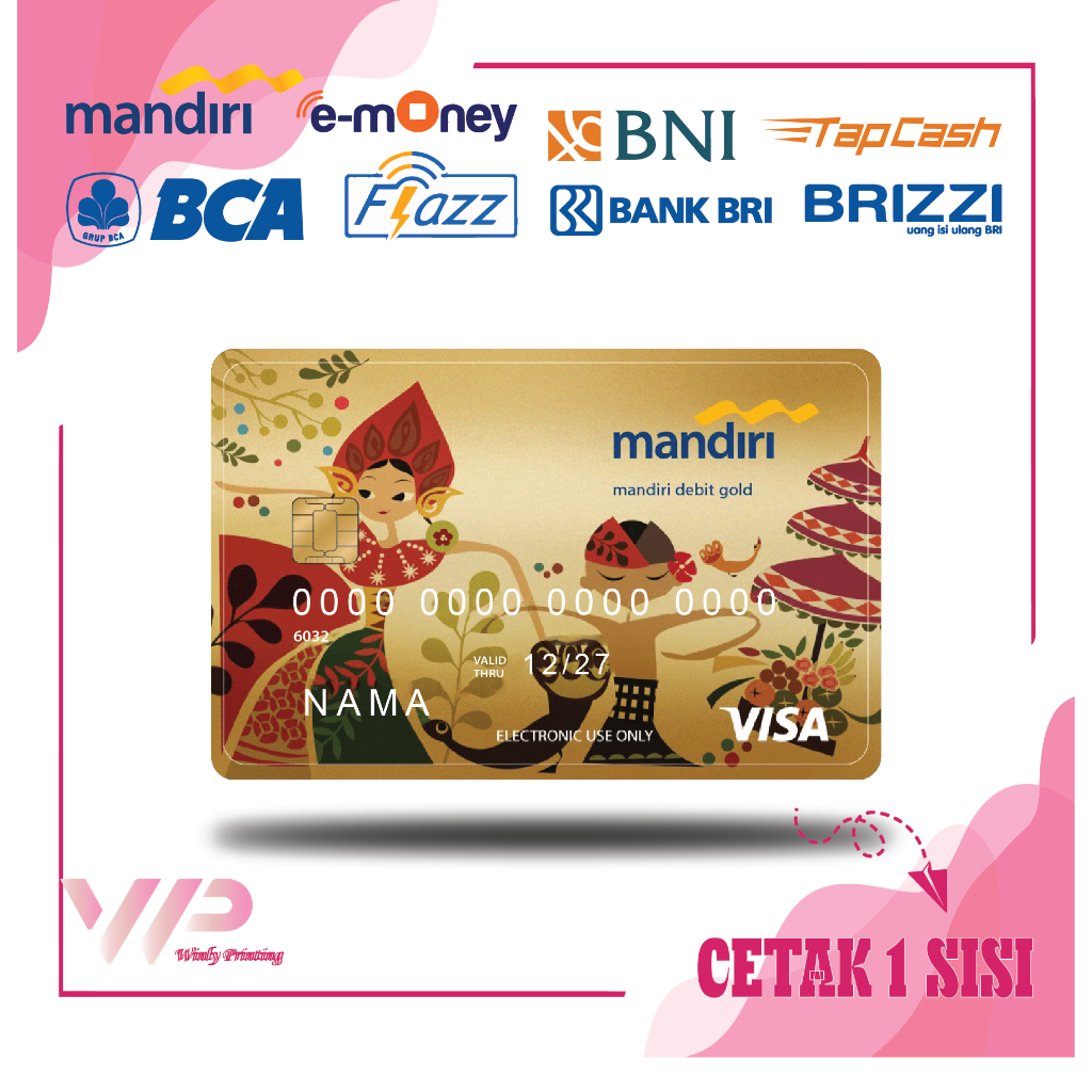 Jual KARTU EMONEY DESIGN DEBIT KREDIT GOLD MANDIRI E MONEY E TOLL ...