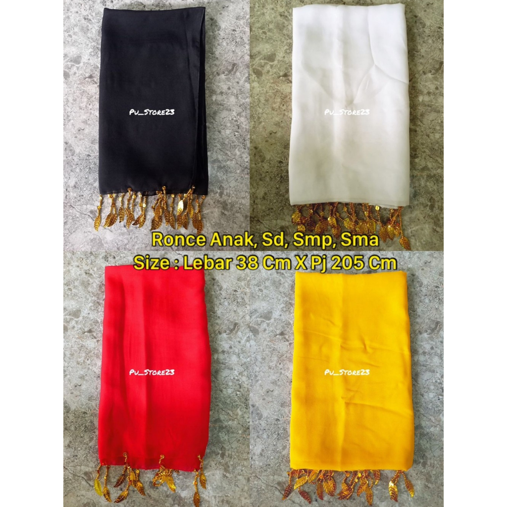 Jual selendang tari Ronce Anak TK,SD,SMP,SMA, sampor tari anak Ronce (205 x 38 cm) | Shopee ...