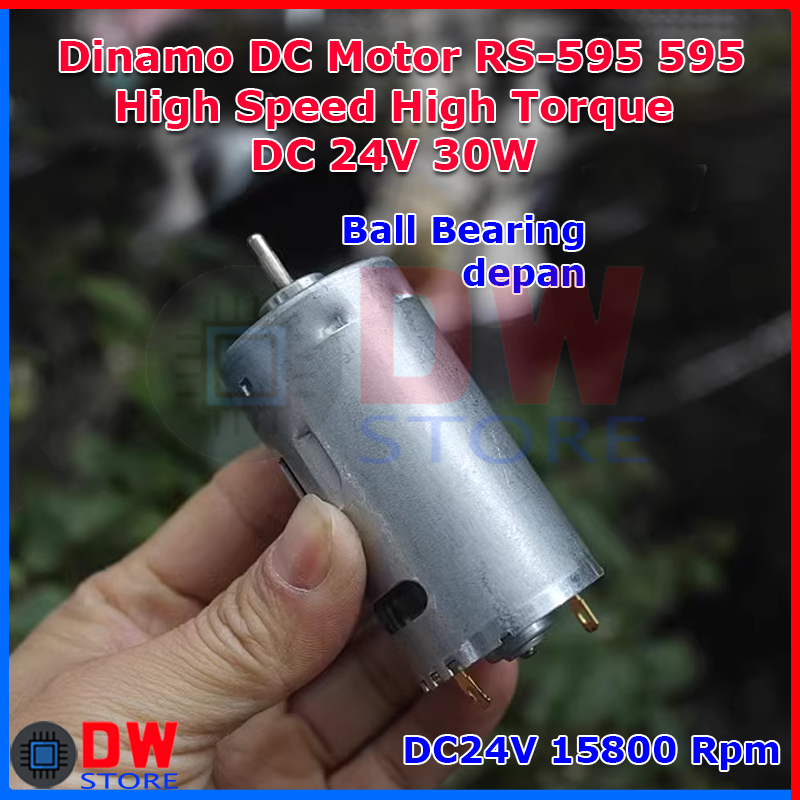 Jual Dinamo DC Motor RS595 RS-595 595 DC 24V High RPM Speed High Torque ...