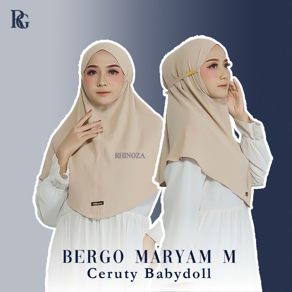 Jual Jilbab Instan Bergo Maryam Crinkle Airflow Size M Premium | Hijab Crinkle ( Airflow ...