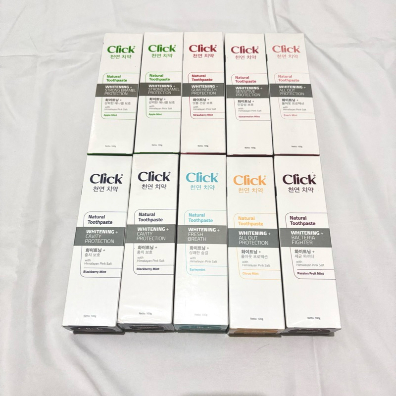 Jual NEW Click natural toothpaste tooth paste pasta gigi odol whitening ...