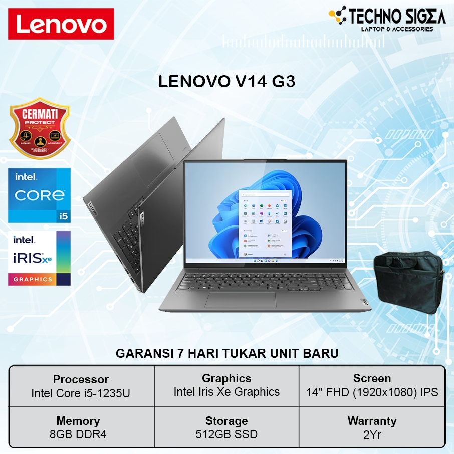 Jual LENOVO V14 G3 i5 1235 8GB 512GB 14.0 FHD IPS | Shopee Indonesia