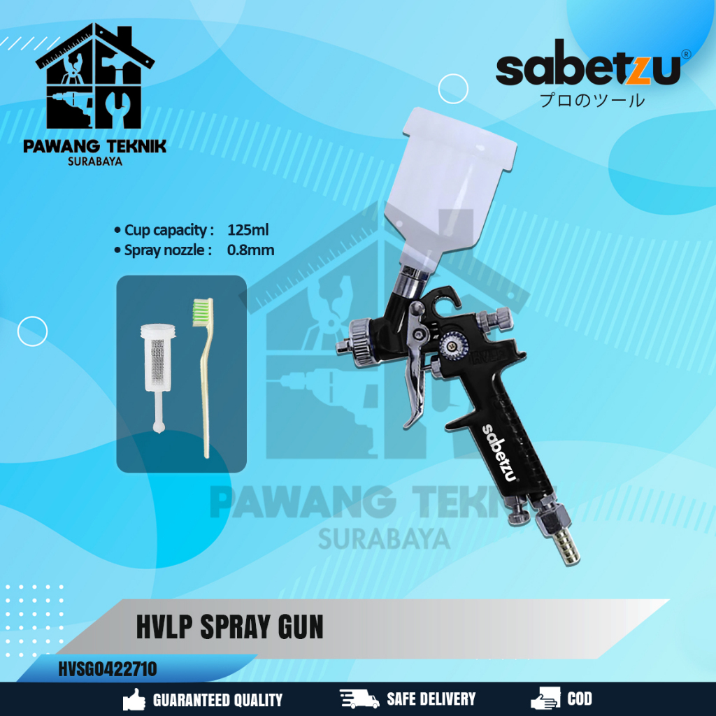 Jual Sabetzu Spraygun HVLP Gravity Mini 125ML Airbrush Semprotan Cat Angin - Spray Gun Mini ...