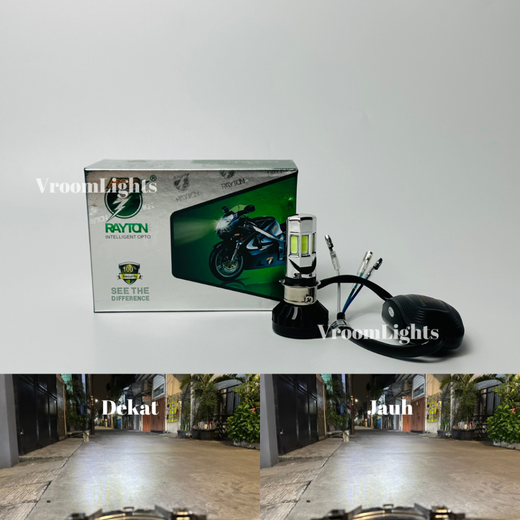 Jual Lampu Utama LED RTD 6 Sisi M02E Original RTD Socket H6 H4 HS1 ...