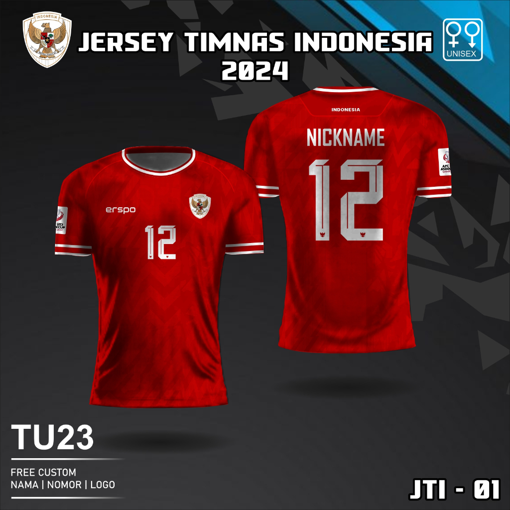 Jual Jersey timnas indonesia terbaru baju kaos bola piala asia U23 2024 | Shopee Indonesia