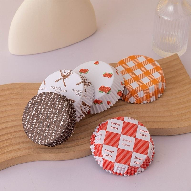 Jual MDLBake 50pcs RANDOM paper cup roti bulat 8cm / paper cup case ...
