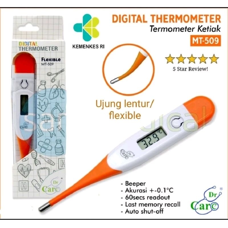 Jual Thermometer Digital dr Care ujung lentur Medis ada ijin Kemenkes | Shopee Indonesia